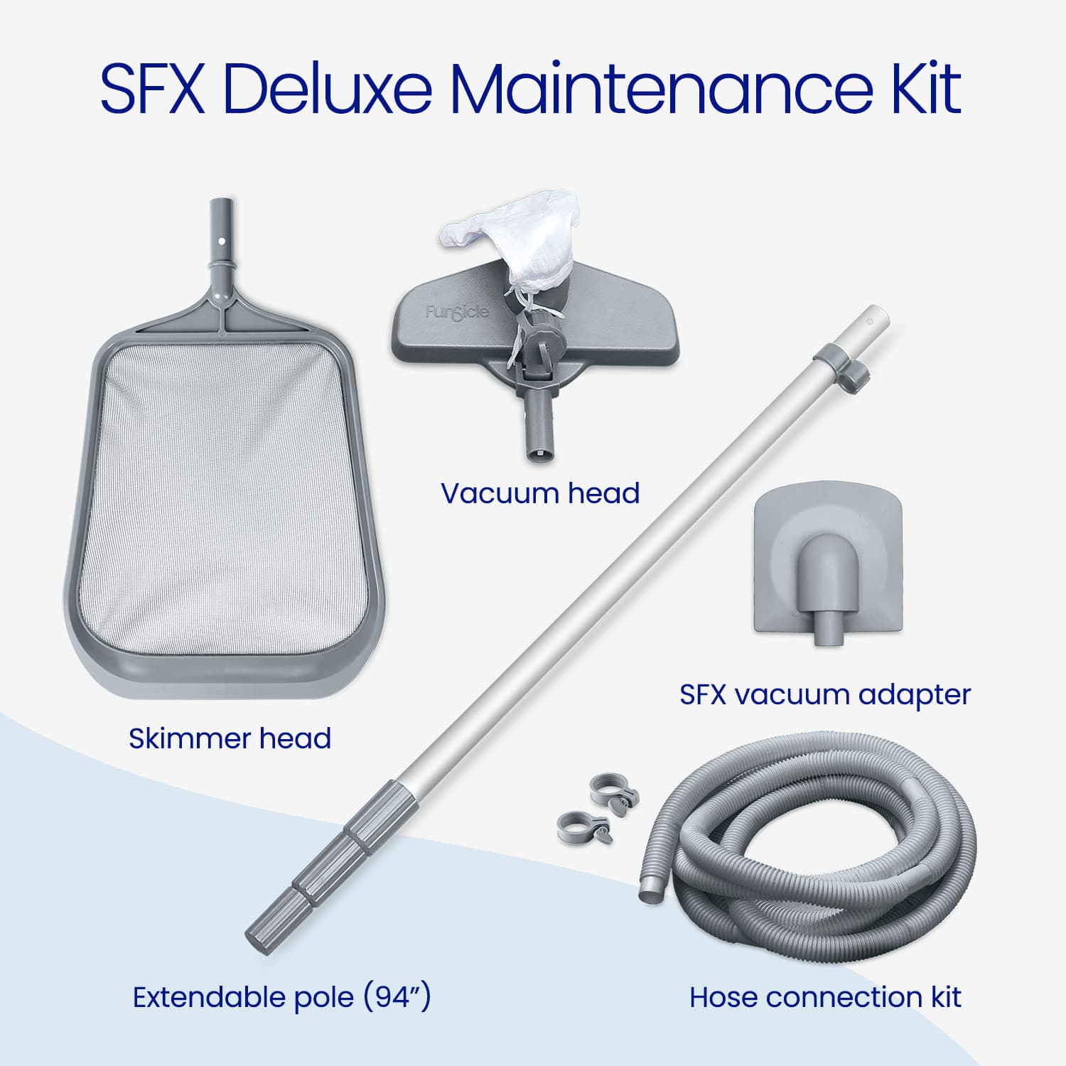 Funsicle SFX Deluxe Maintenance Kit| Pool Care for Cleaner Water