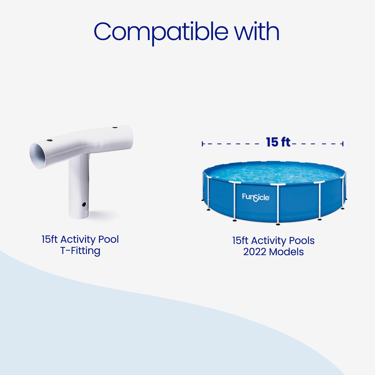 Funsicle 15 ft Activity Pool T-Fitting