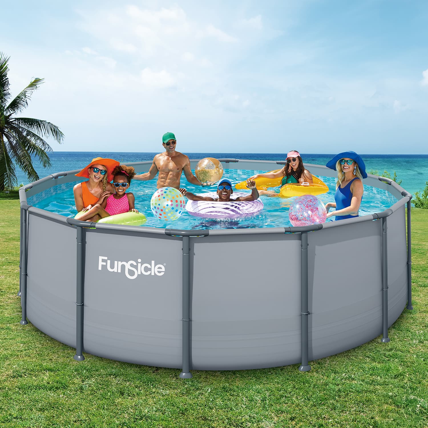 Funsicle 14ft Oasis Pool | Above Ground Family Pool